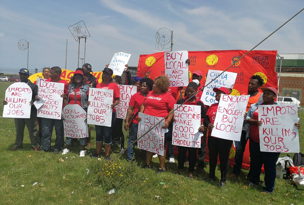 SACTWU protests in defense of local manufacturing | IndustriALL